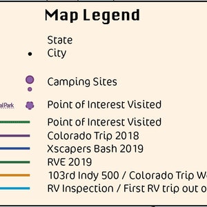 Rving Travel Map | Summer Vacation Map | Road Trip Map | Campgrounds ...