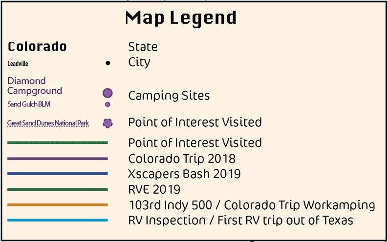 Rving Travel Map | Summer Vacation Map | Road Trip Map | Campgrounds ...