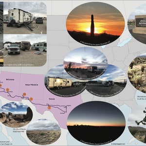 RV Travel Map | Road Trip Map | Summer Vacation Map - Etsy