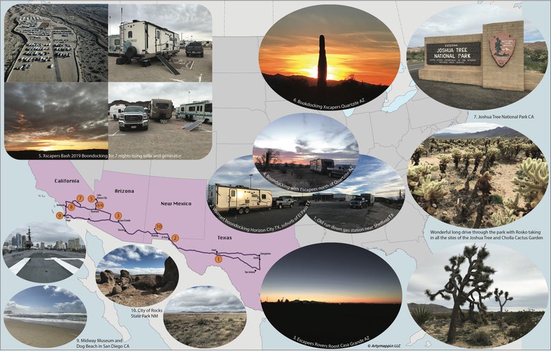 RV Travel Map | Road Trip Map | Summer Vacation Map - Etsy