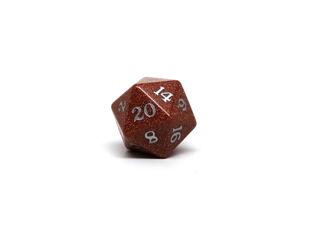 Single Stone D20 Goldstone Signature Font - Etsy