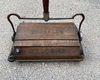 Vintage 1960s Sweeper Bissell Floor Cleaner Retro Hand Sweeper Manual ...