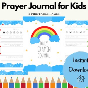 Catholic Kids Gratitude Journal Rainbow Daily Examen Journal | Etsy
