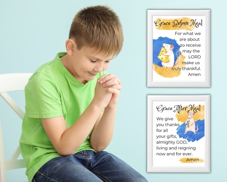 Grace After Meal Prayer Meal Prayer Sign Physical Product A Beautiful ...