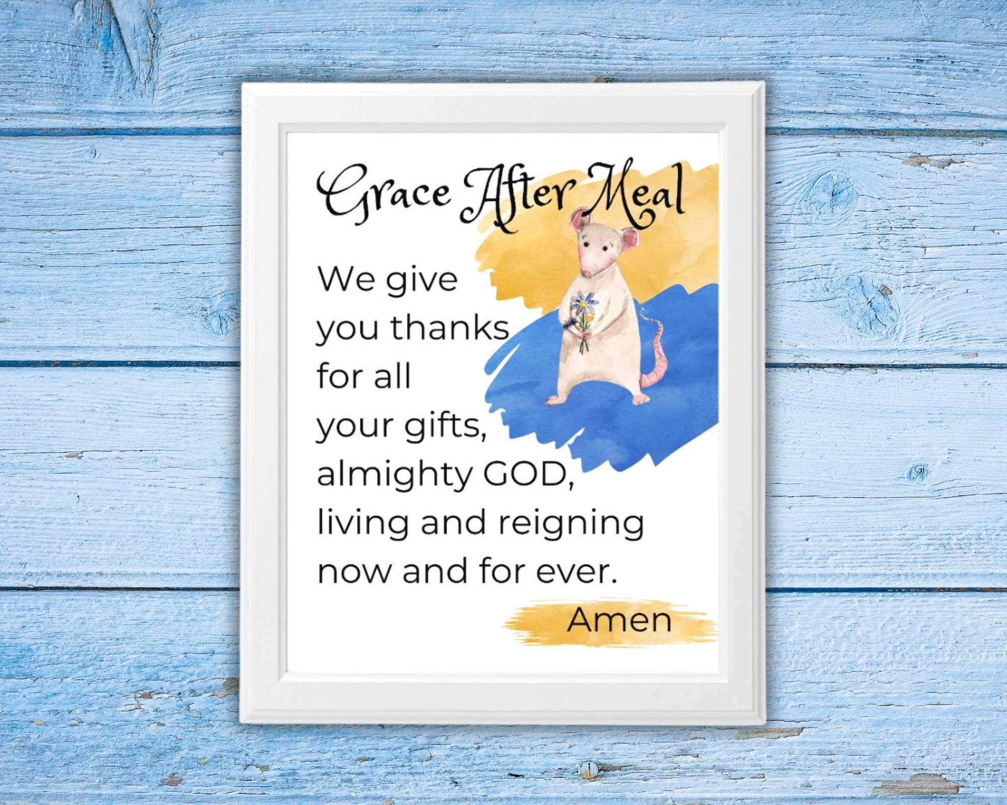 Grace After Meal Prayer Meal Prayer Sign Physical Product A Beautiful ...