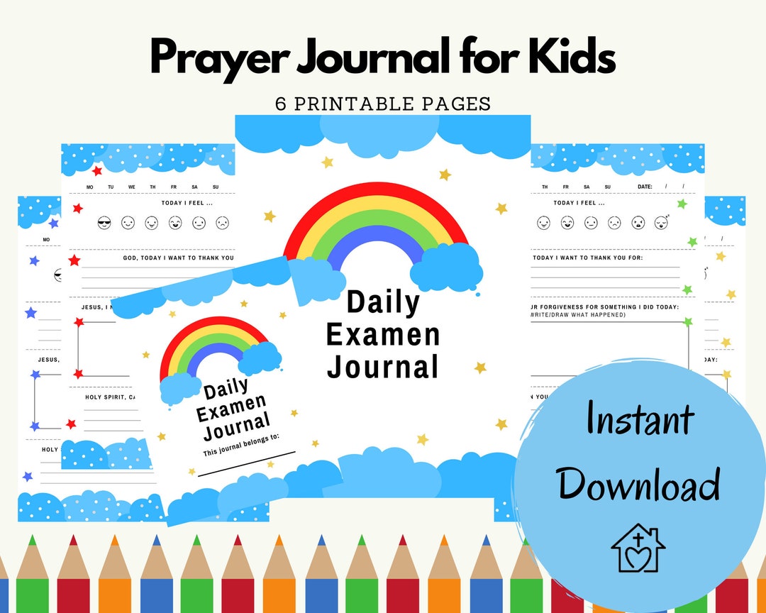 Catholic Kids Gratitude Journal Rainbow Kids Journal Prayer Journal ...