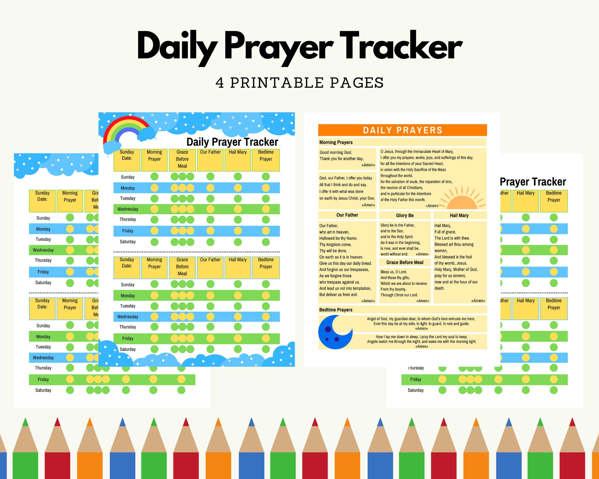 Catholic Kids Rainbow Journal Bundle | Digital Download | 8.5 X 11 - Etsy
