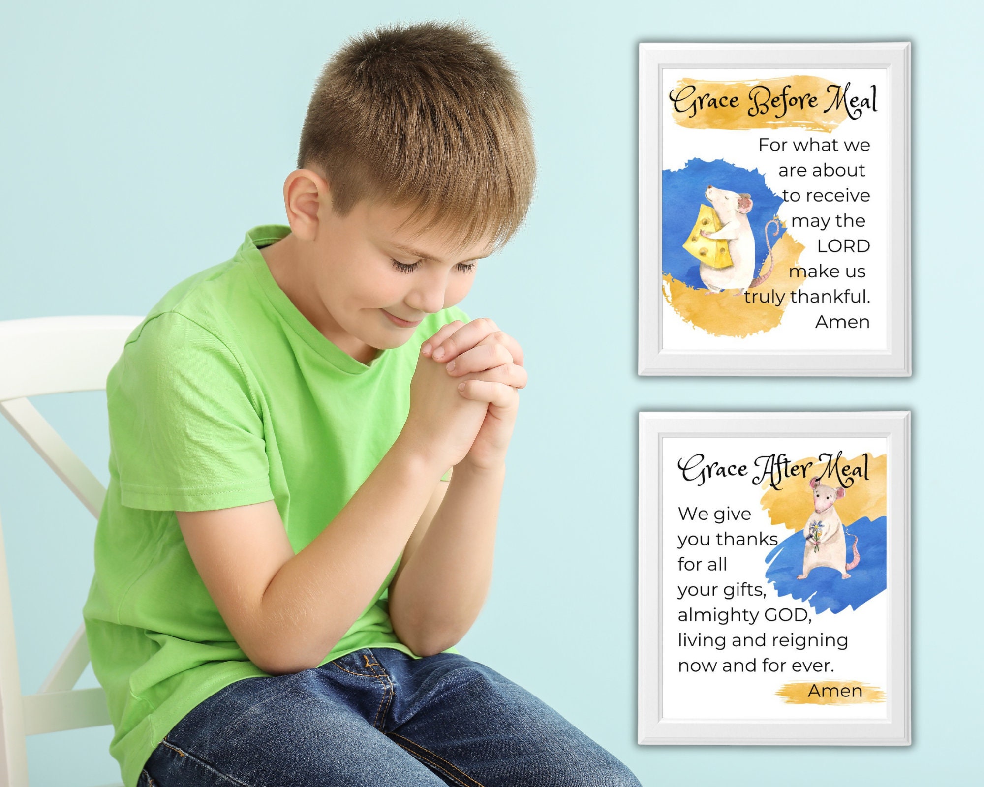 Grace Before Meal Prayer Meal Prayer Sign Physical Product A Beautiful ...