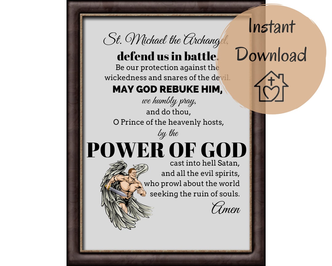 St. Michael the Archangel Prayer Wall Art | Digital Download | A ...