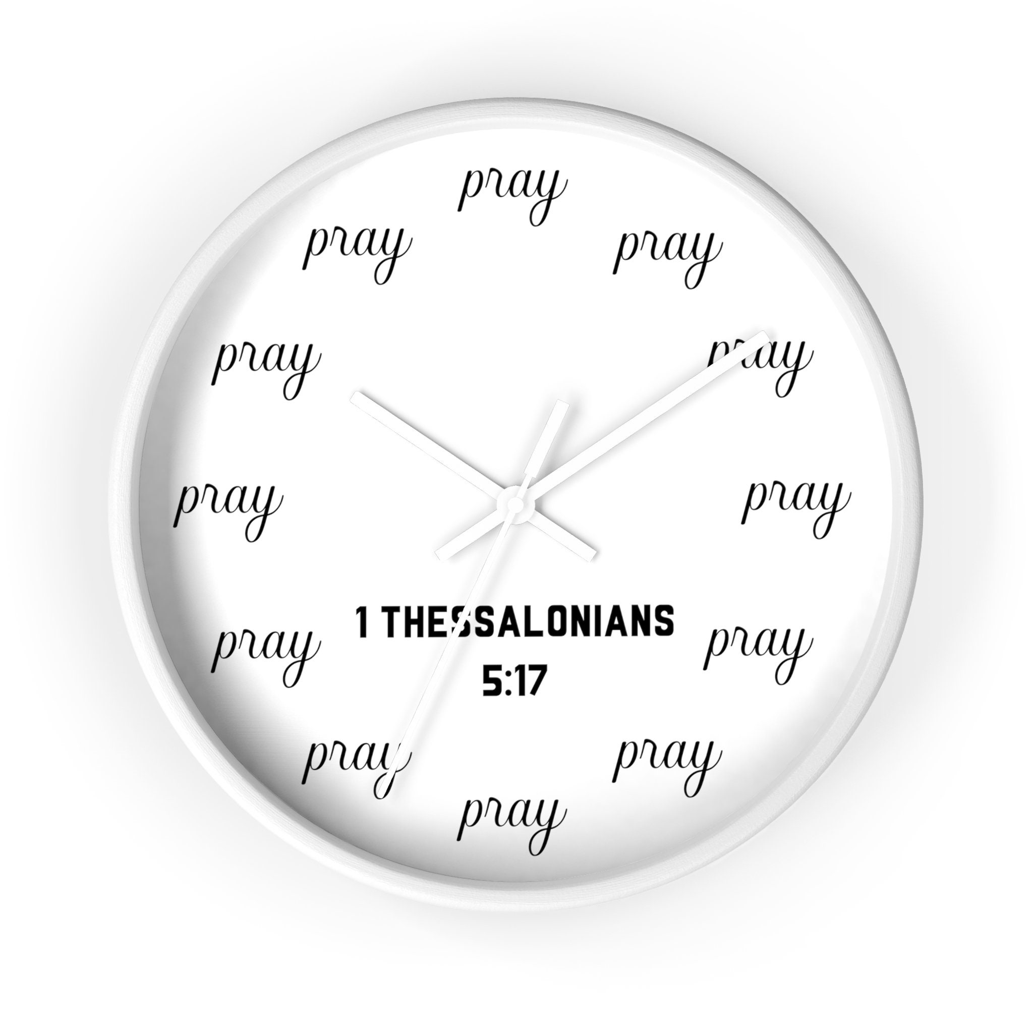 Pray Without Ceasing Wall Wood Clock 1 Thessalonians 5:17 Bible Verse ...