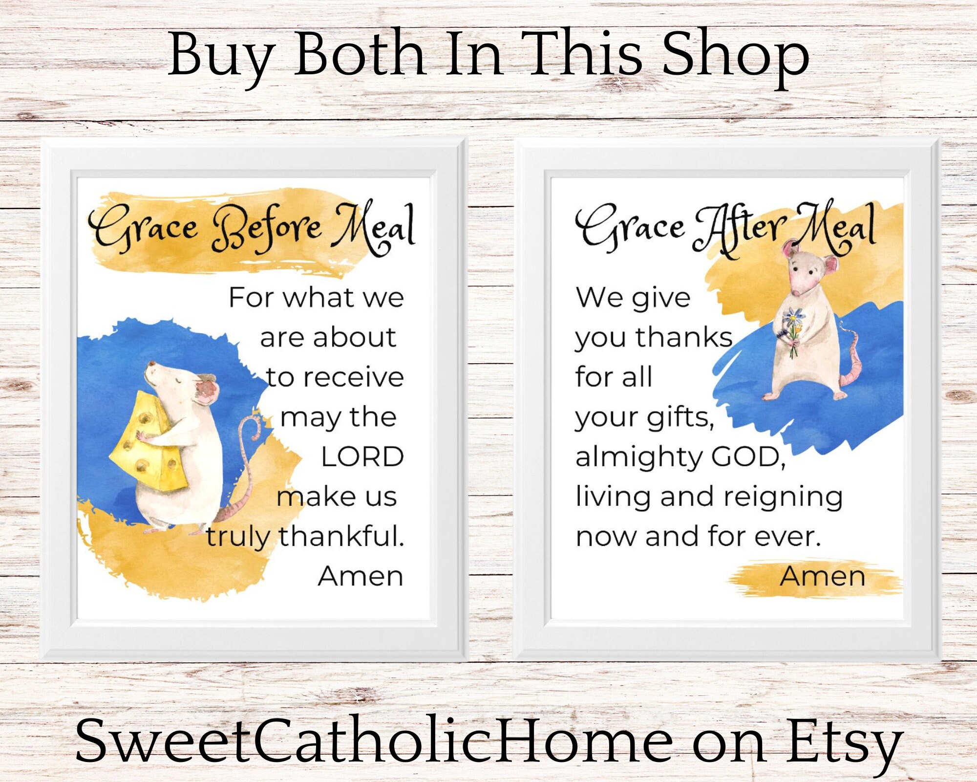 Grace Before Meal Prayer Meal Prayer Sign Physical Product A Beautiful ...