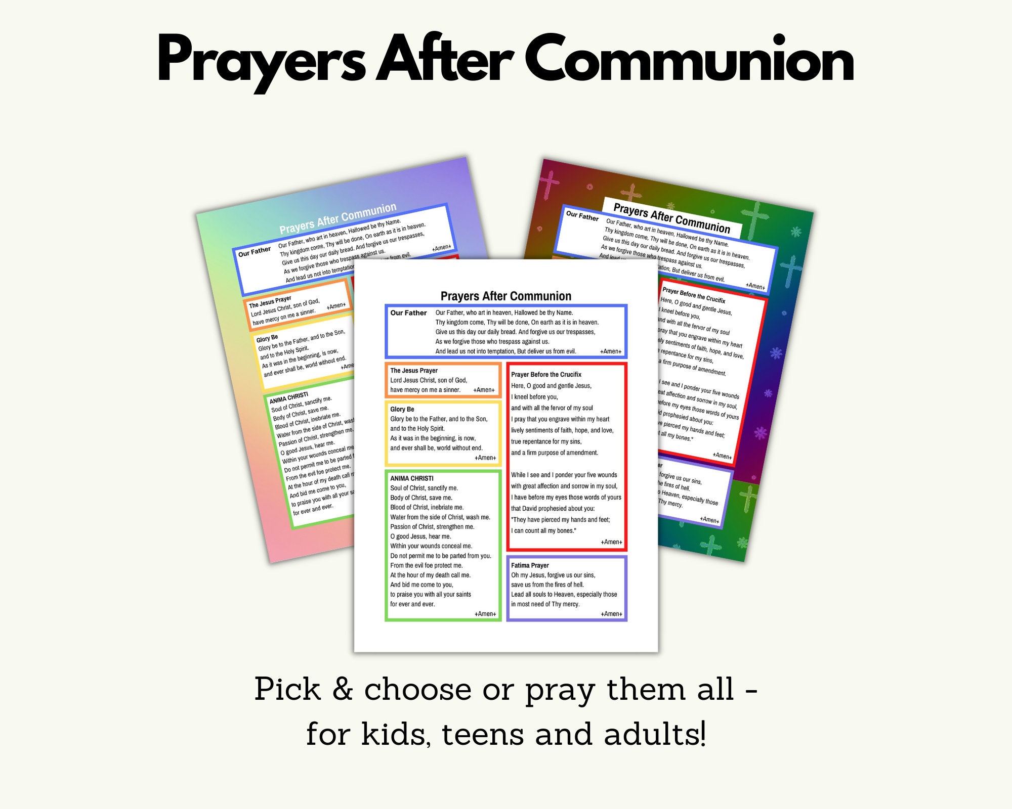 Catholic Kids Mass Journal Rainbow Kids Journal Prayer Journal ...