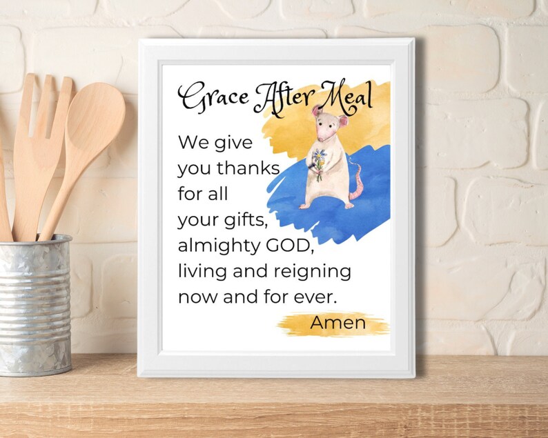 Grace After Meal Prayer Meal Prayer Sign Physical Product A Beautiful ...