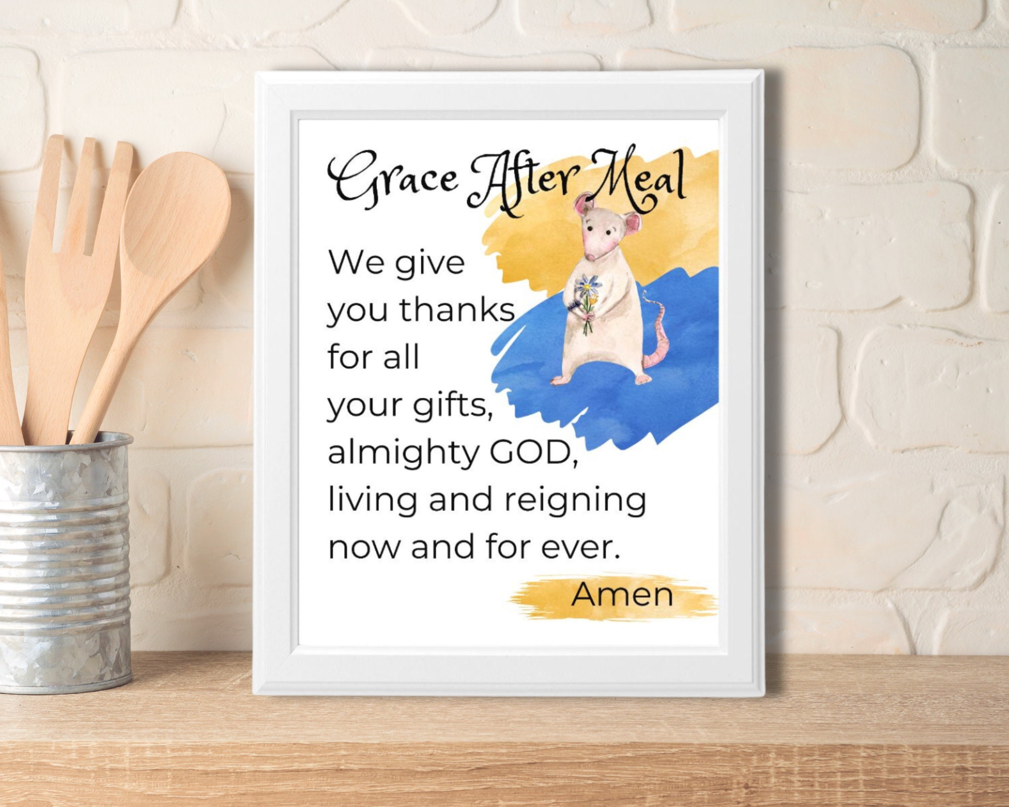 Grace After Meal Prayer Meal Prayer Sign Physical Product A Beautiful ...