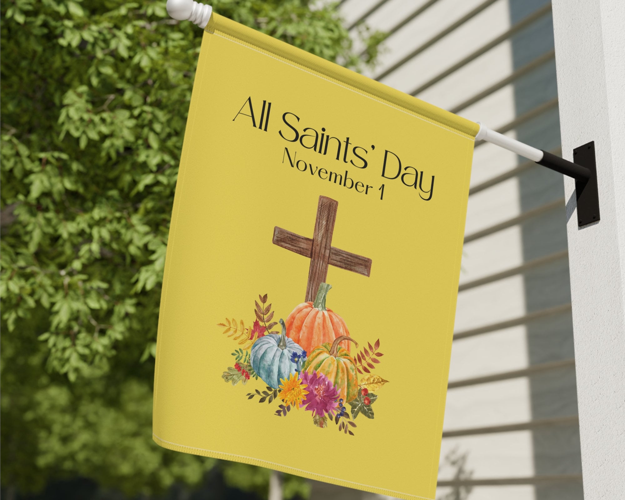 All Hallows Eve, All Saints Day, All Souls Day Halloween Garden Flag ...