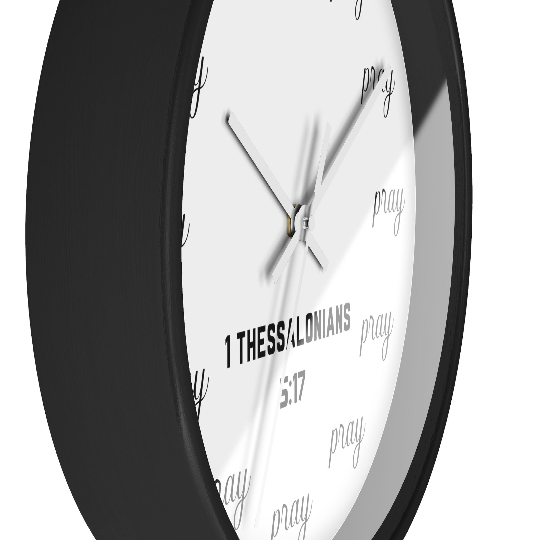 Pray Without Ceasing Wall Wood Clock 1 Thessalonians 5:17 Bible Verse ...