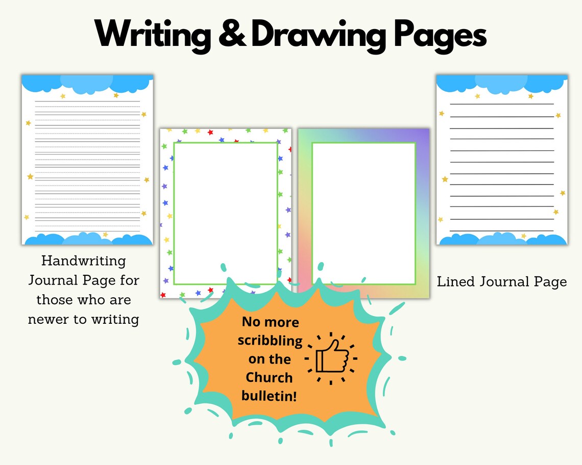 Catholic Kids Mass Journal Rainbow Kids Journal Prayer Journal ...