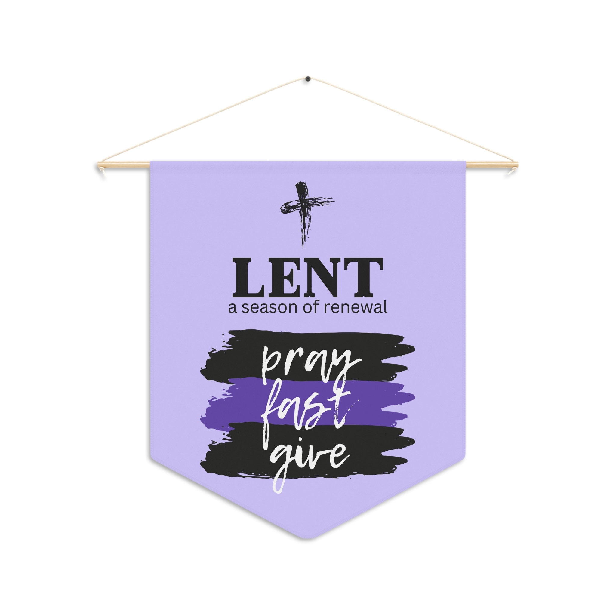 Lent Pray Fast Give Catholic Christian Front Door Hanging Decor ...