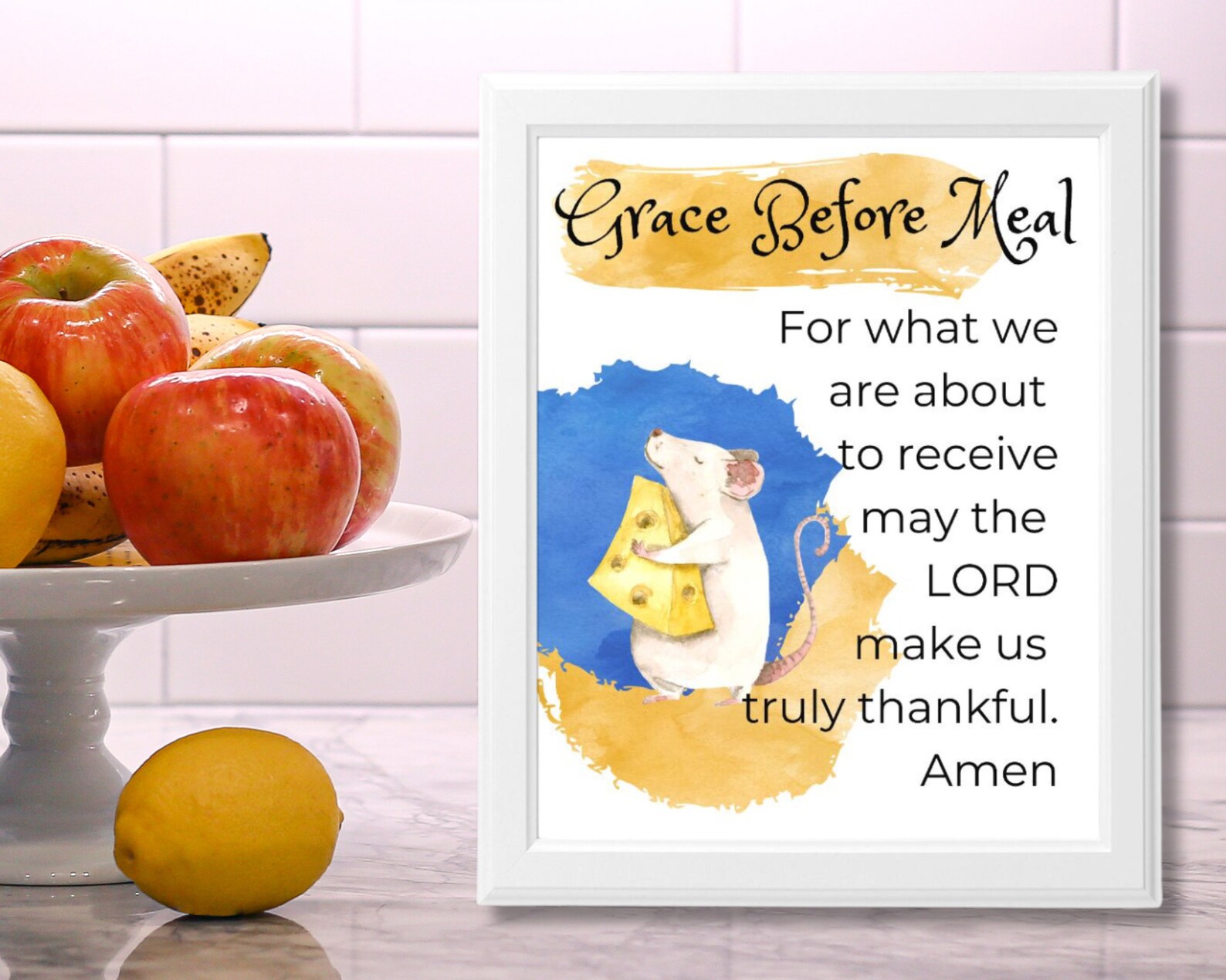 Grace Before Meal Prayer Meal Prayer Sign Physical Product A Beautiful ...