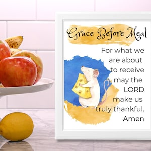 Grace Before Meal Prayer | Meal Prayer Sign | Physical Product | A ...