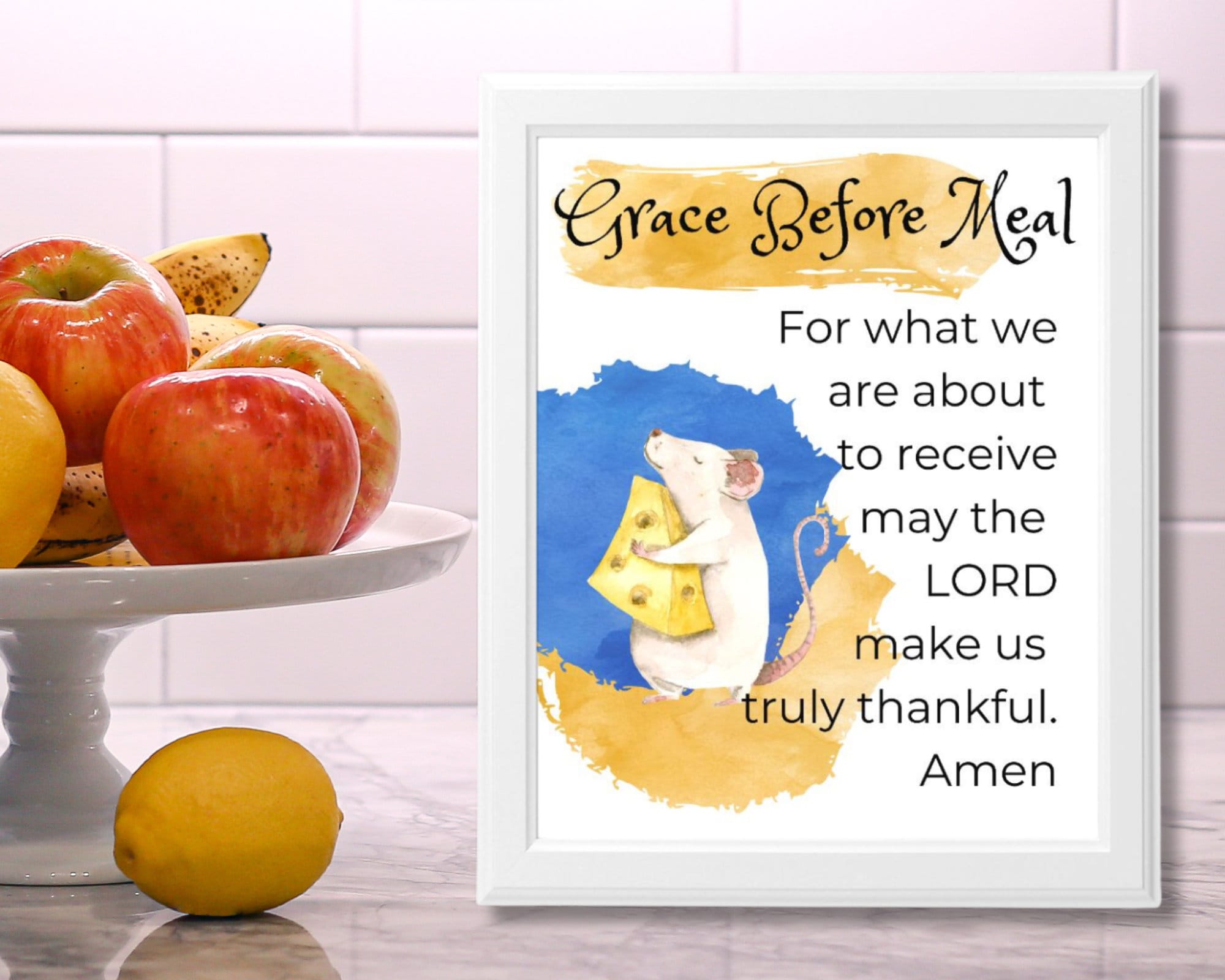 Grace Before Meal Prayer Meal Prayer Sign Physical Product A Beautiful ...
