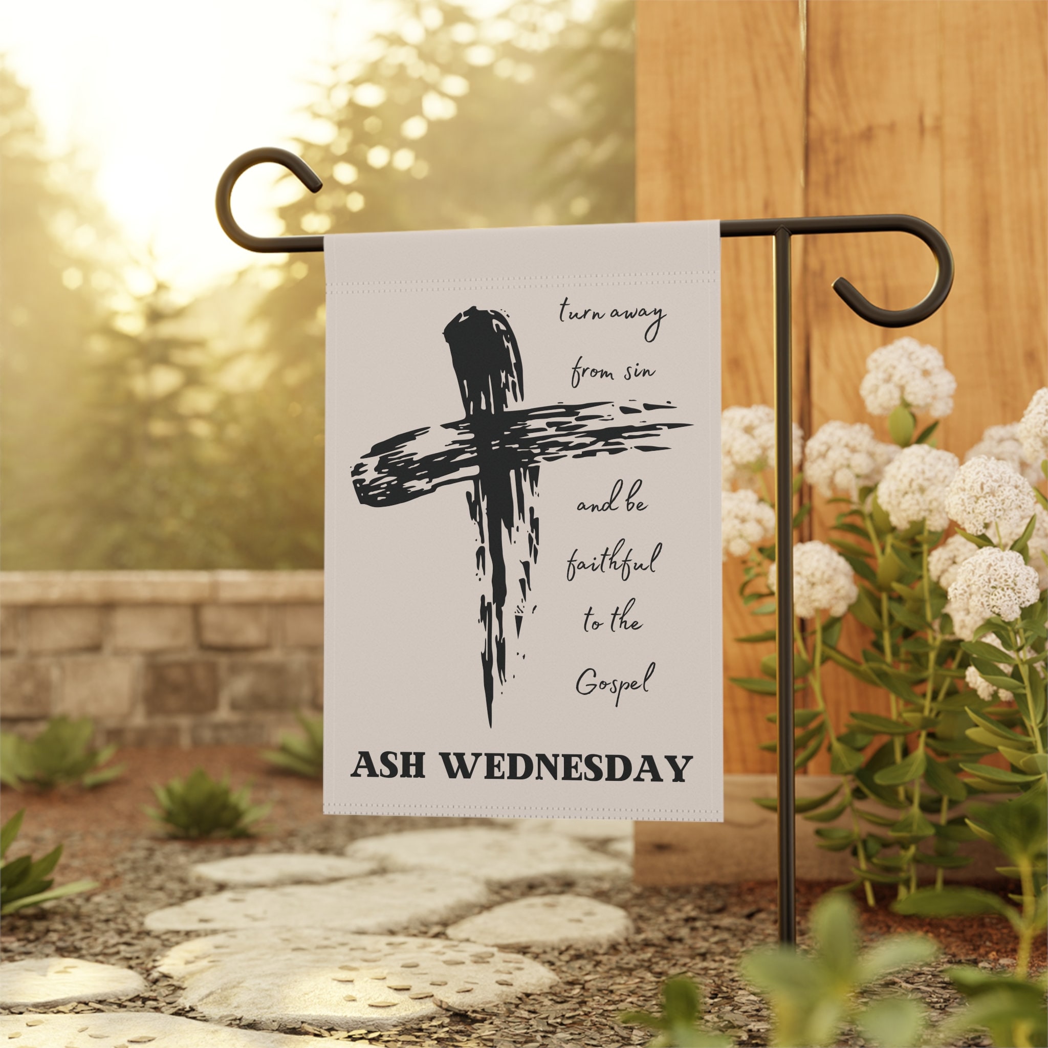 Ash Wednesday Catholic Christian Garden Flag and House Flag | Catholic ...
