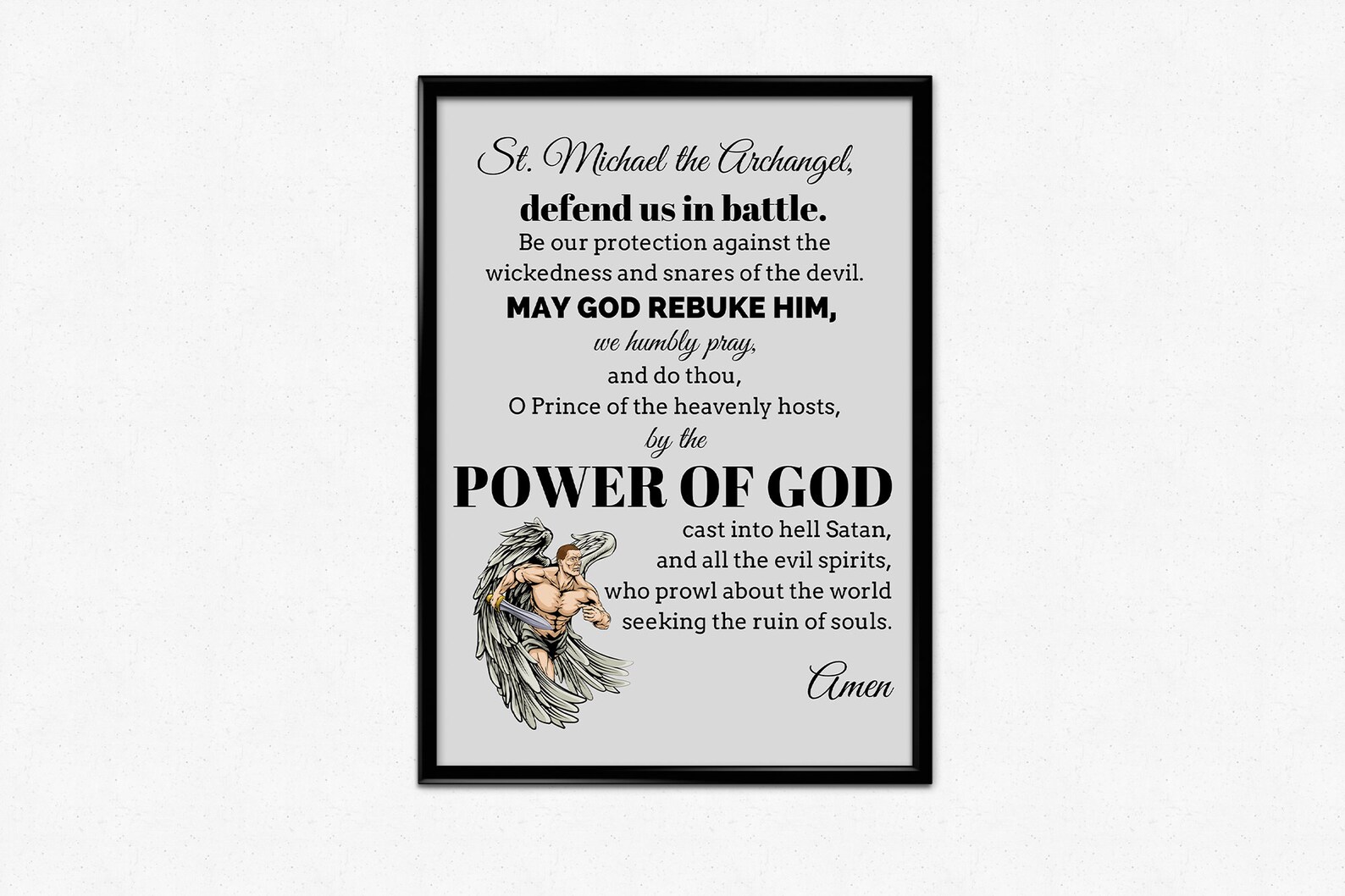 St. Michael the Archangel Prayer Wall Art | Digital Download | A ...