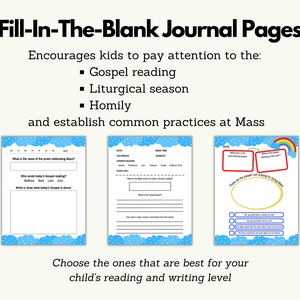 Catholic Kids Mass Journal Rainbow Kids Journal Prayer Journal ...