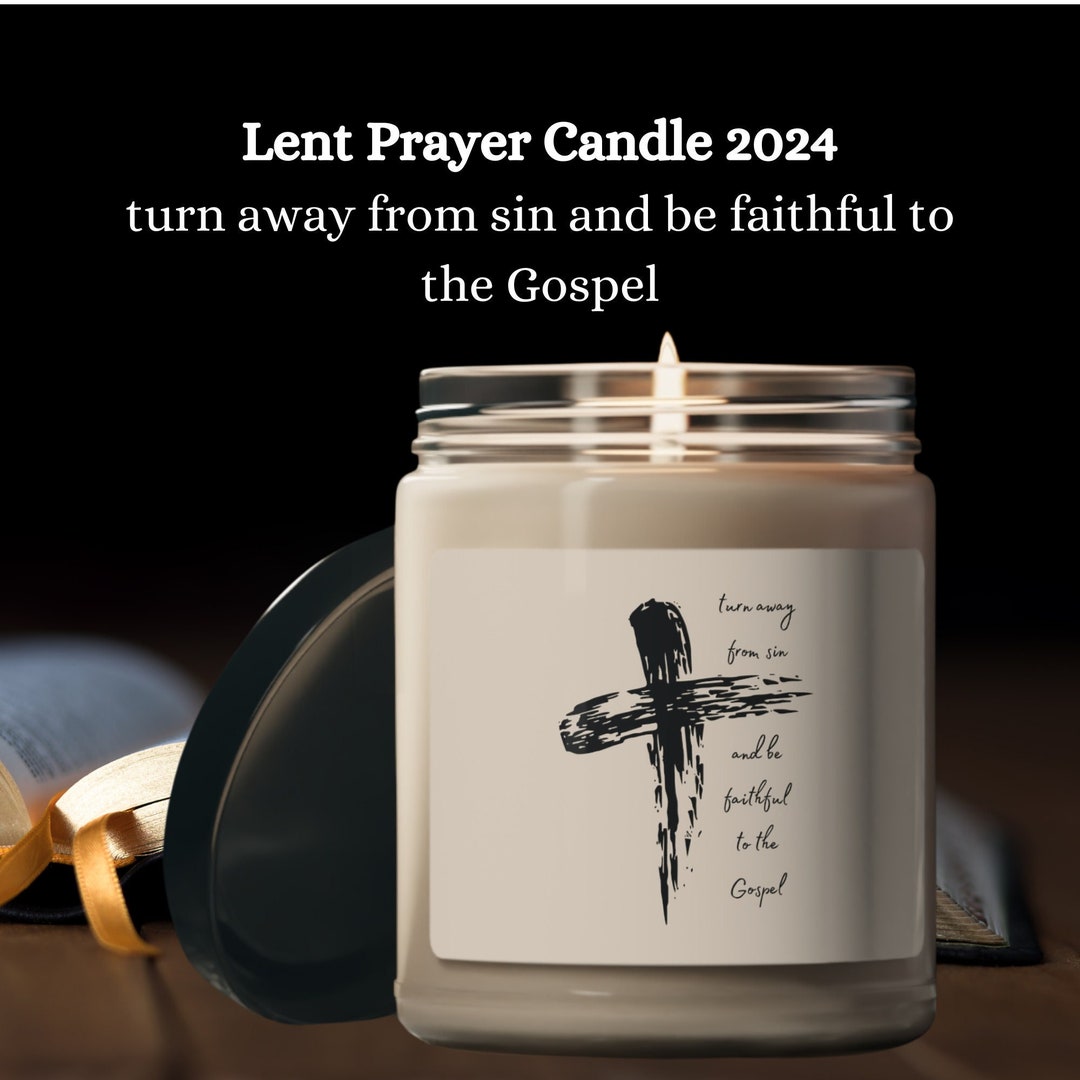 Catholic Lent Ash Wednesday Turn Away From Sin Scented Soy Candle, 9oz ...