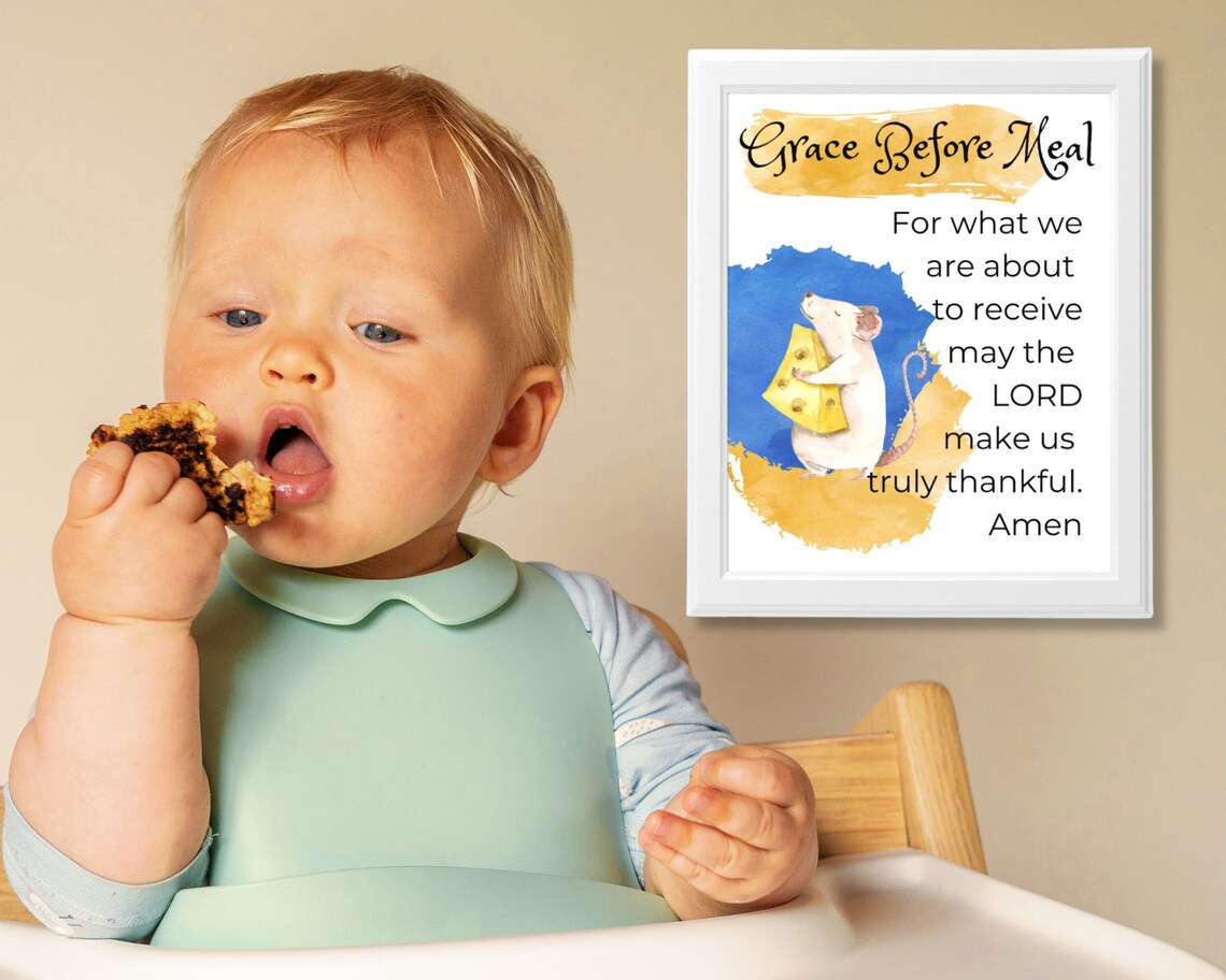 Grace Before Meal Prayer Meal Prayer Sign Physical Product A Beautiful ...