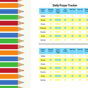 Catholic Kids Daily Prayer Tracker | 8.5” X 11” Printable - Etsy