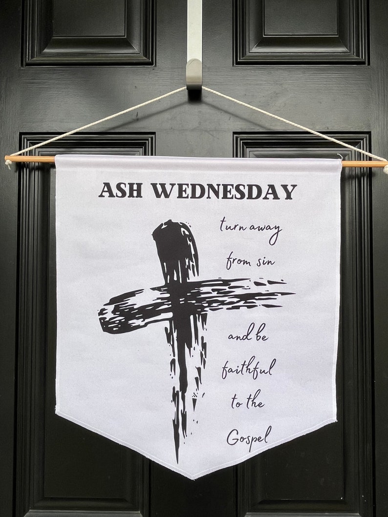 Ash Wednesday Catholic Christian Front Door Hanging Decor Catholic Lent ...