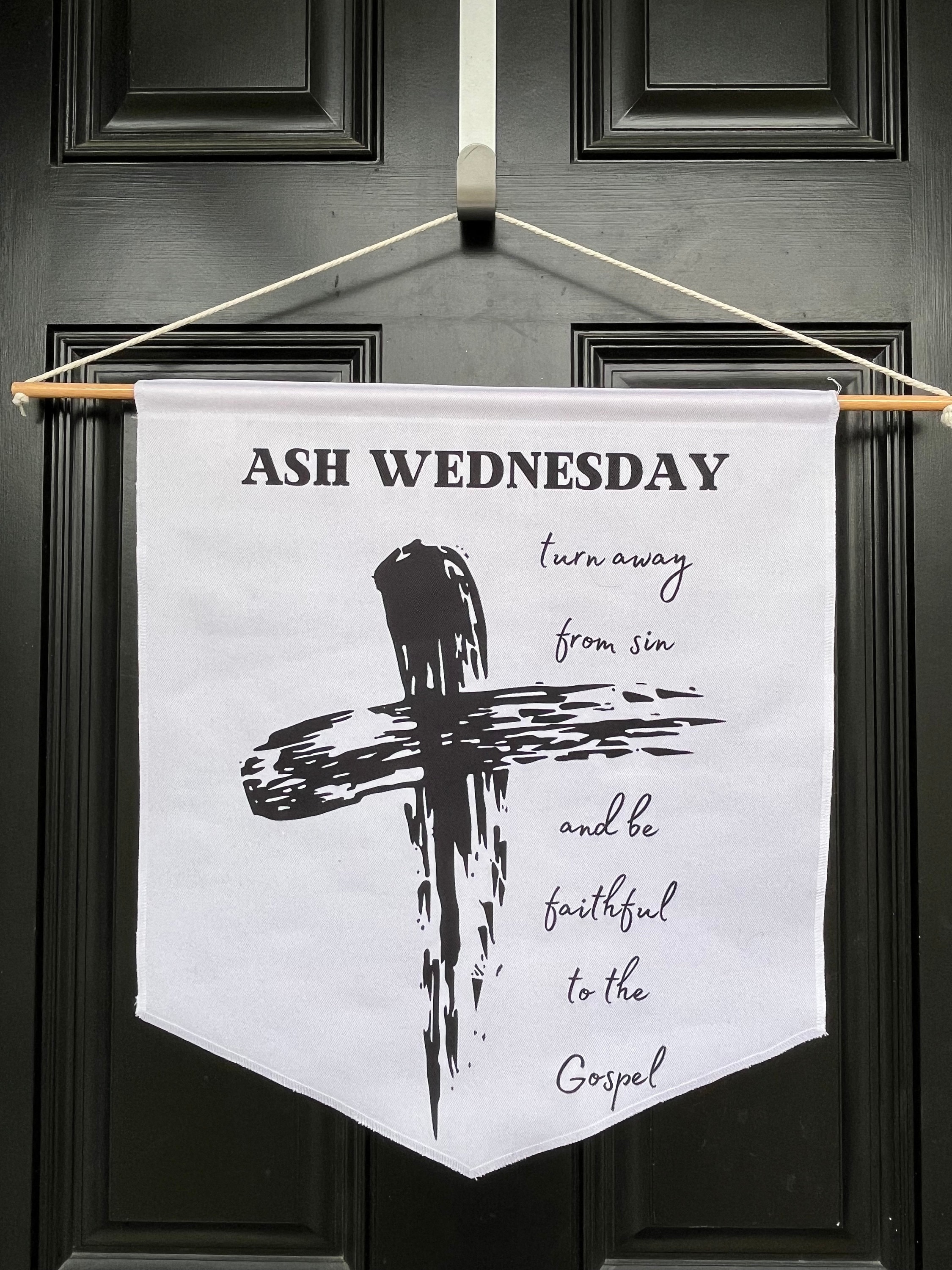 Ash Wednesday Catholic Christian Front Door Hanging Decor | Catholic ...
