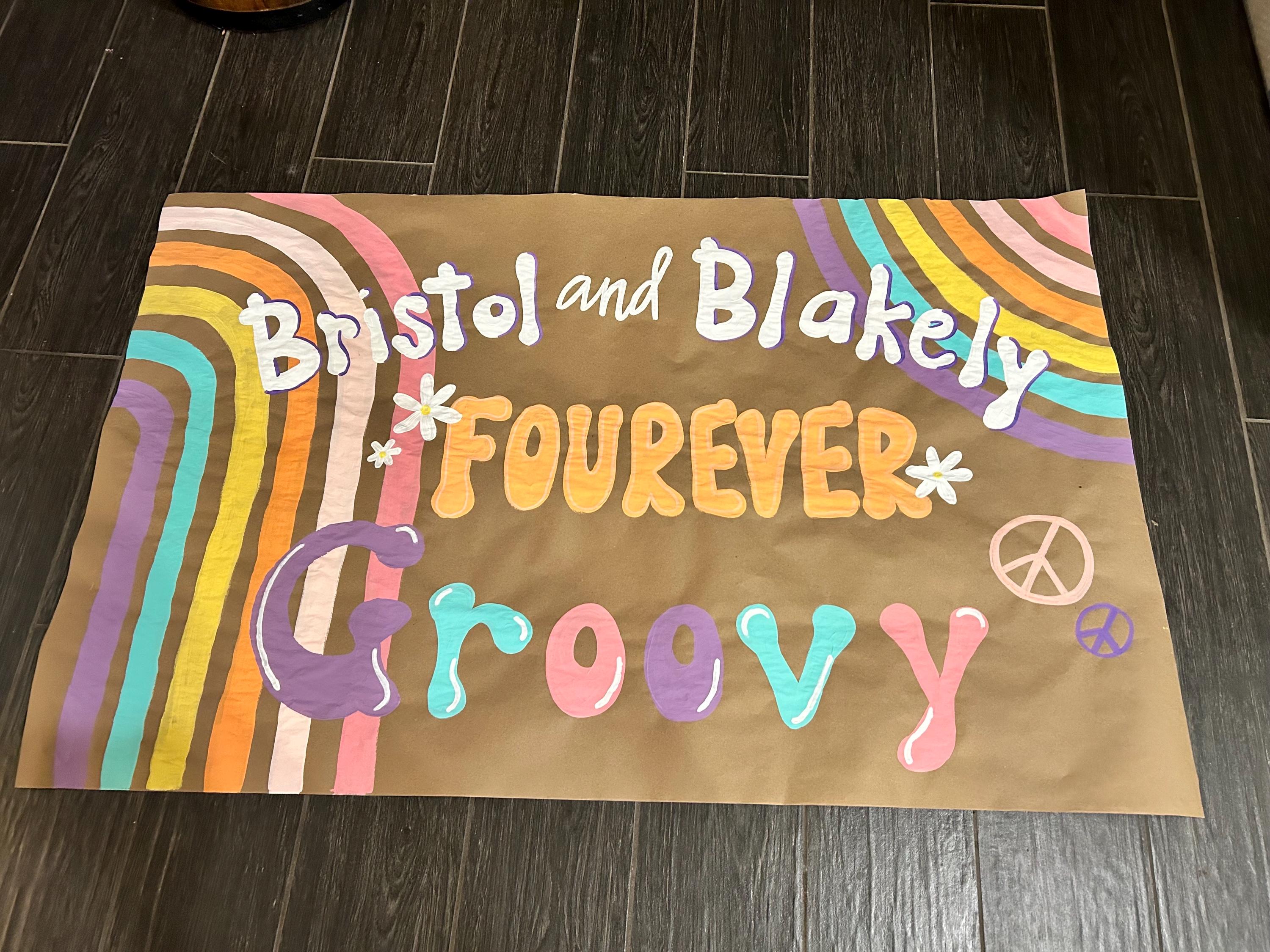 Handpainted Groovy Birthday Banner: Custom Butcher Paper Sign - Etsy