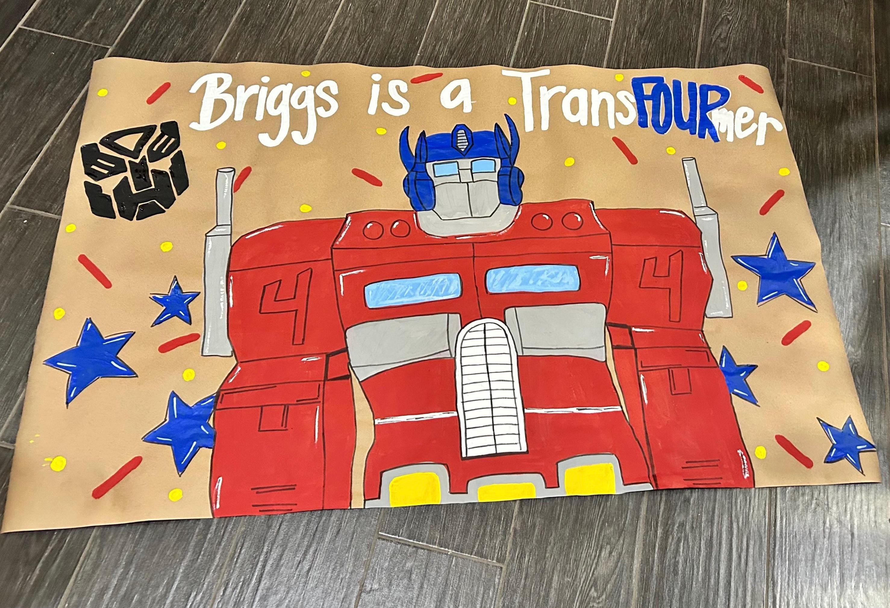 Custom Handpainted Banner Transformer - Etsy