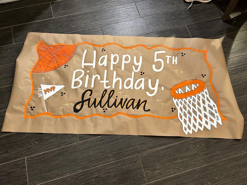 Handpainted Sports Birthday Banner: Custom Team Sign - Etsy