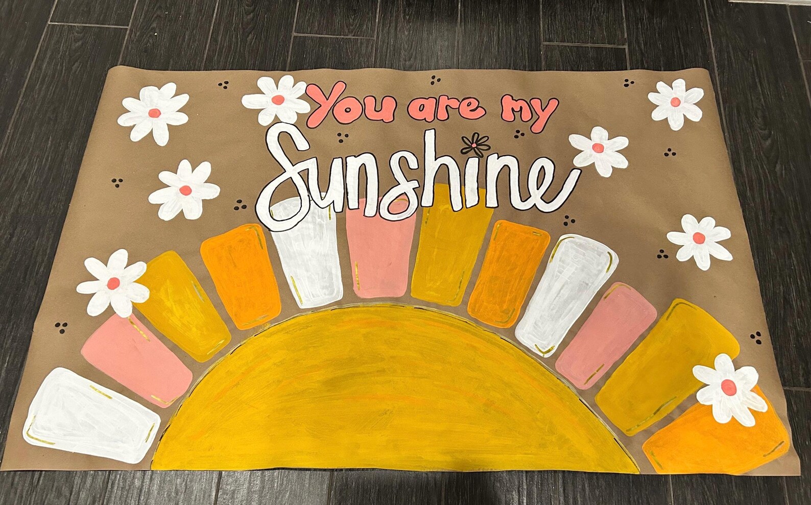 Sunshine Birthday Banner, Butcher Paper Sign, Handpainted Banner ...