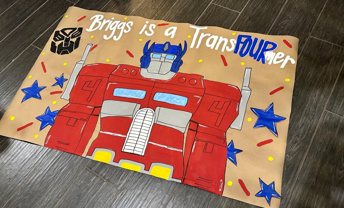 Custom Handpainted Banner Transformer - Etsy