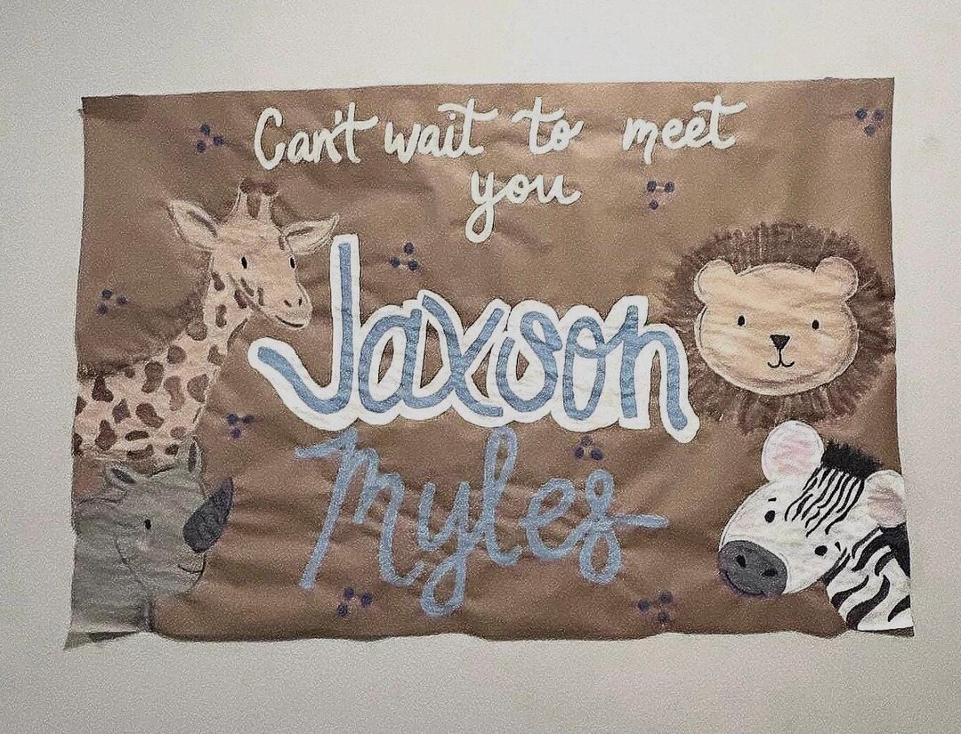 Handpainted Baby Shower Banner: Custom Butcher Paper Sign (35x48) - Etsy