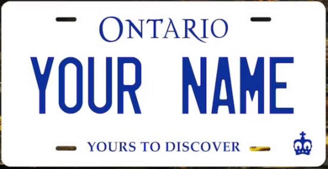 Personalized Ontario License Plates I Size 12"x6" Aluminum Plate - Etsy