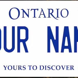 Personalized Ontario License Plates I Size 12"x6" Aluminum Plate - Etsy