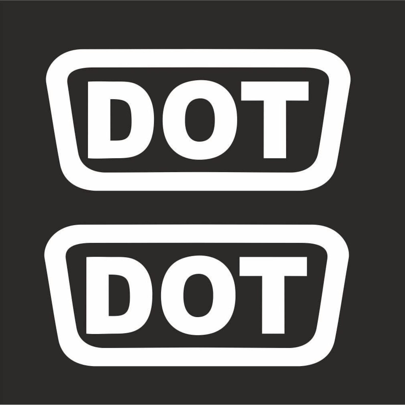 Stickerdad DOT Helmet (2 Pack) Vinyl Decal - Etsy