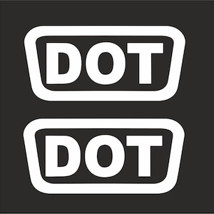 Stickerdad DOT Helmet (2 Pack) Vinyl Decal - Etsy