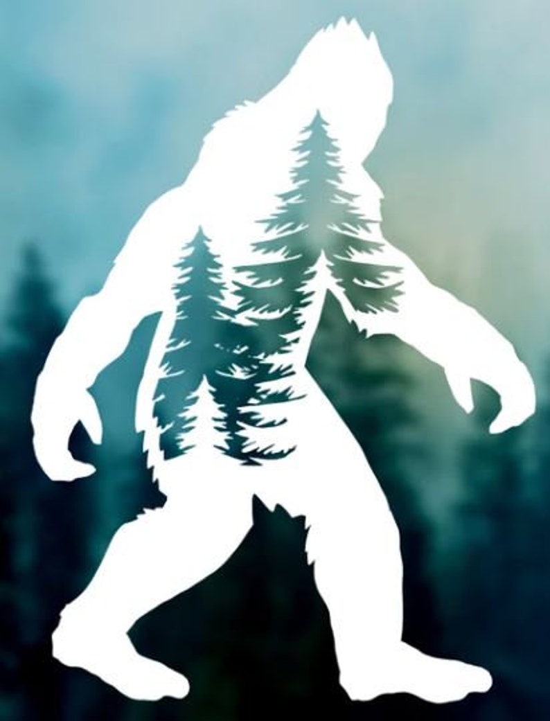 Bigfoot With Trees Decal - Etsy