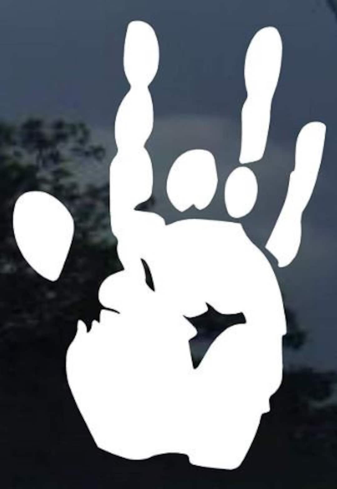 Jerry Garcia Hand Stencil Decal Vinyl Sticker 6" - Etsy