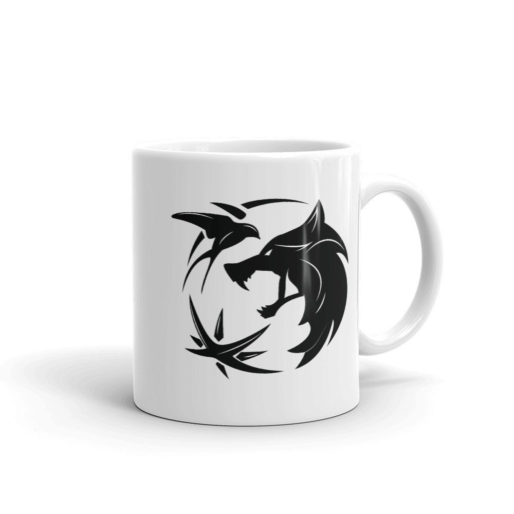 The Witcher Wolf Star Swallow Trinity Double-sided Coffee Mug - Etsy