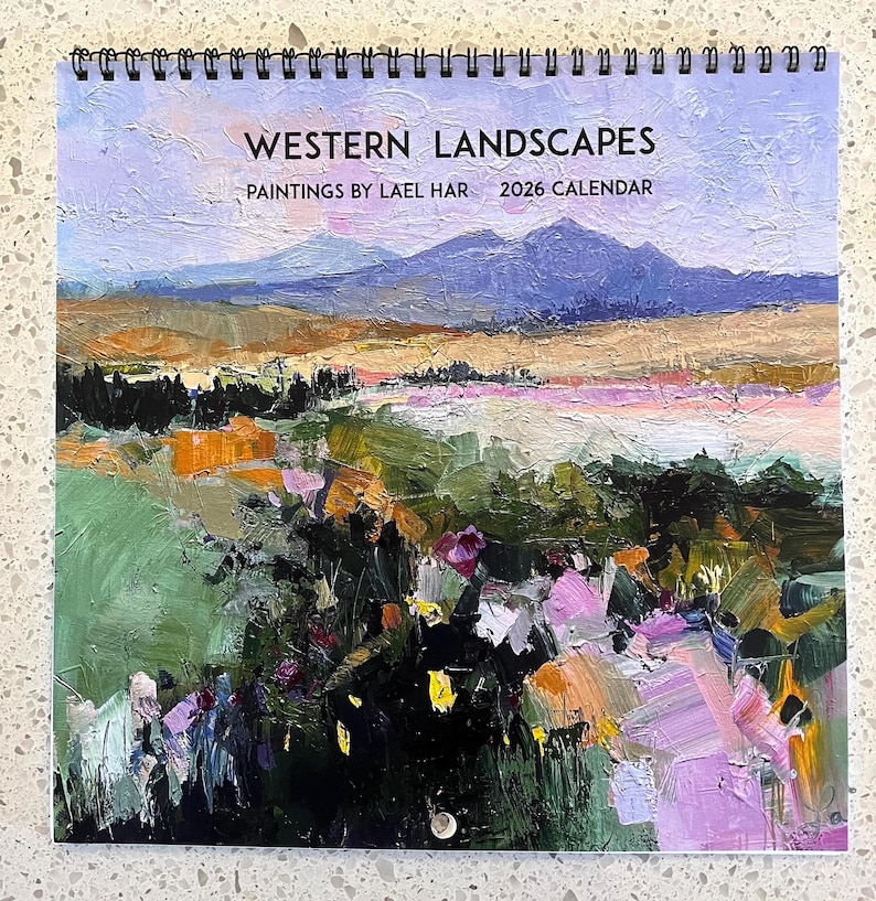 Art Wall 2026 Calendar - Western Landscapes Paintings by Lael Har - Etsy
