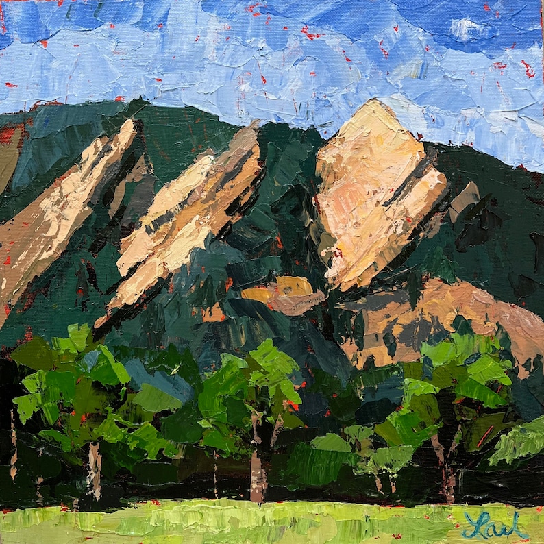 Abstract Flatirons: Painting of the Flatirons, Boulder, Colorado ...