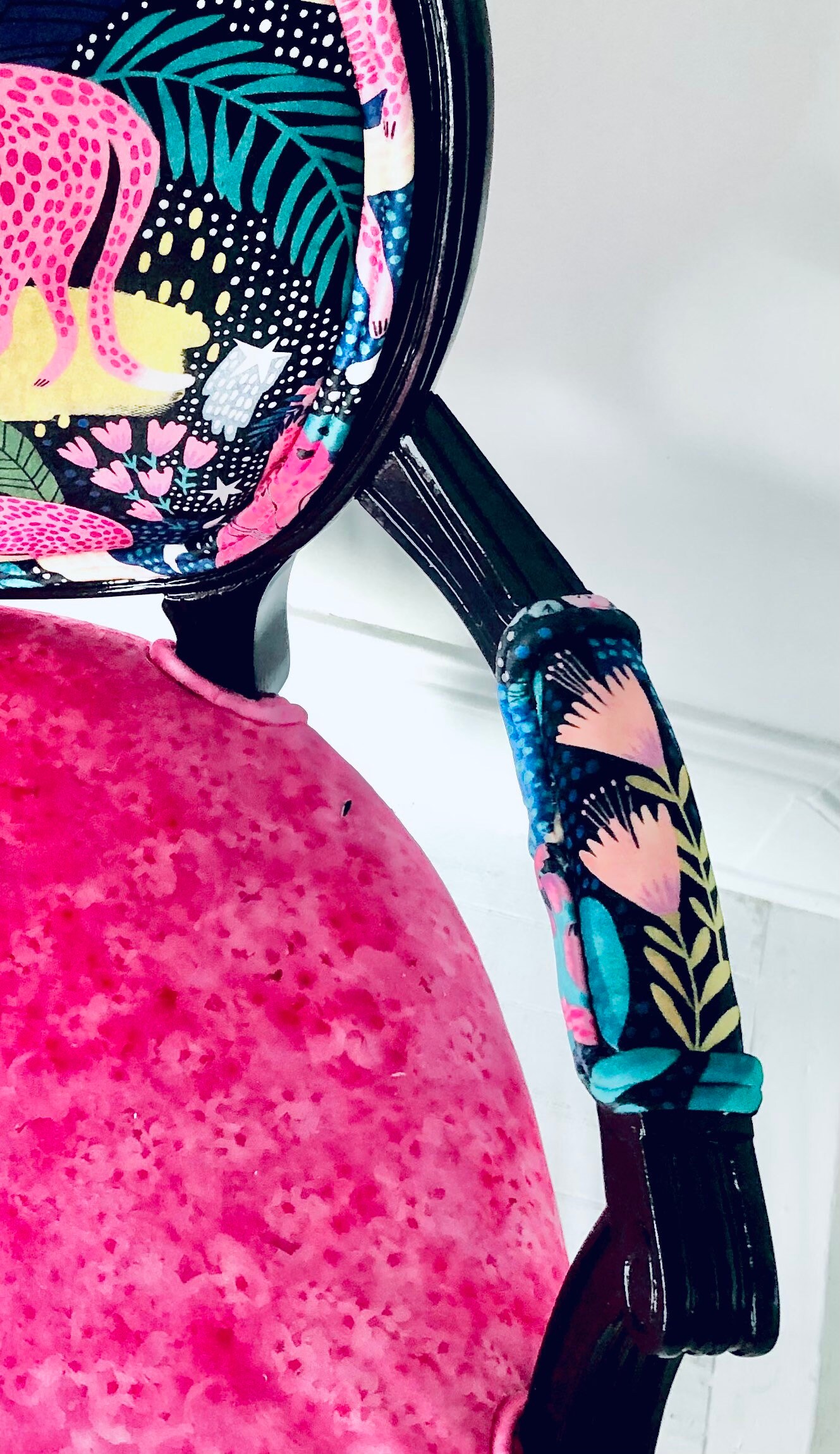 Hot Pink French Leopard Armchair - Etsy