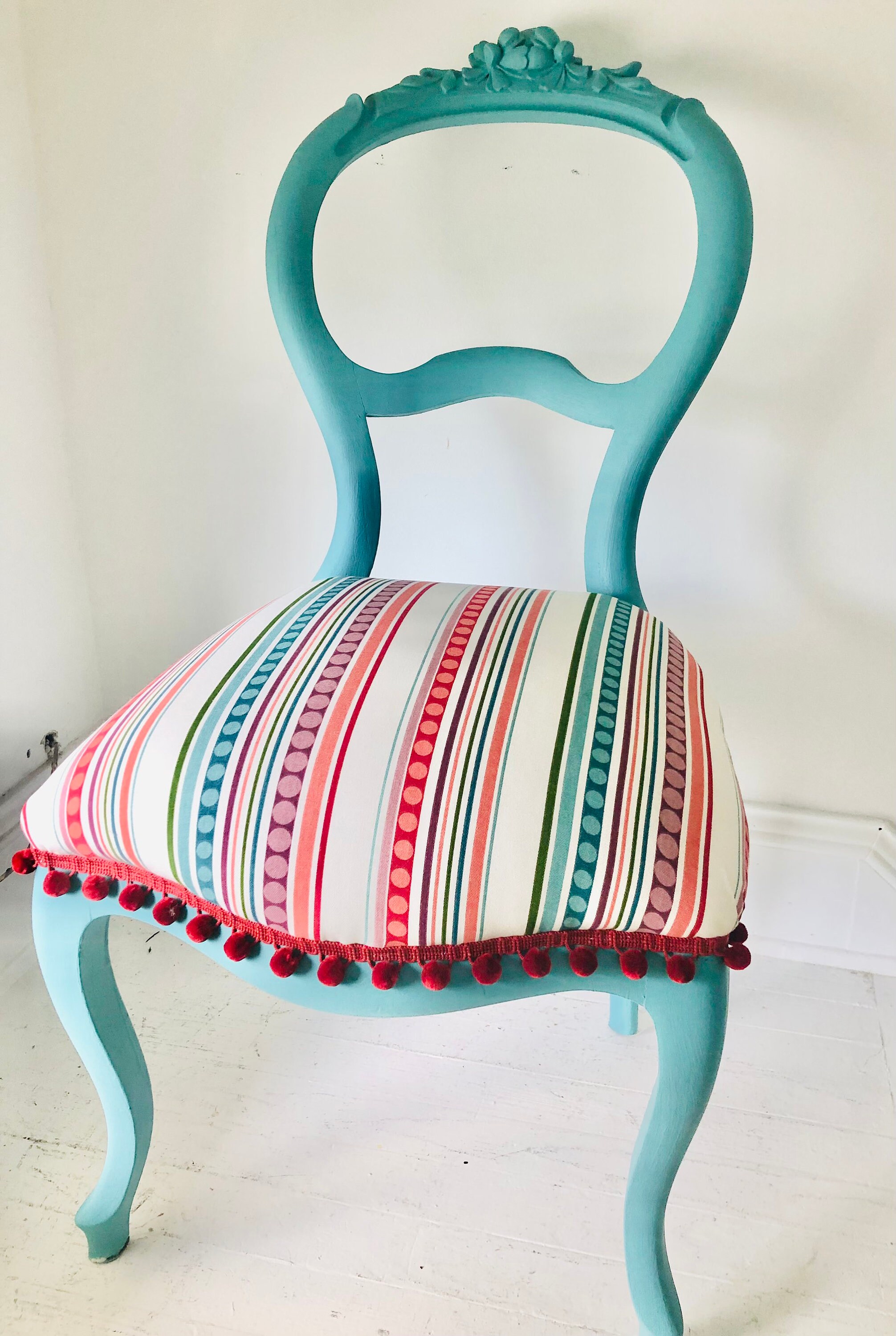 Antique Victorian Pom-pom Chair - Etsy